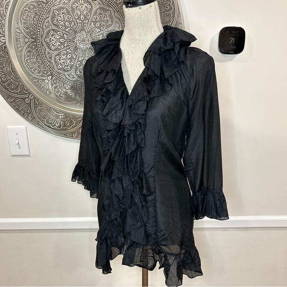 Boston Proper | Tops | Boston Proper Black Blouse Size | Poshmark